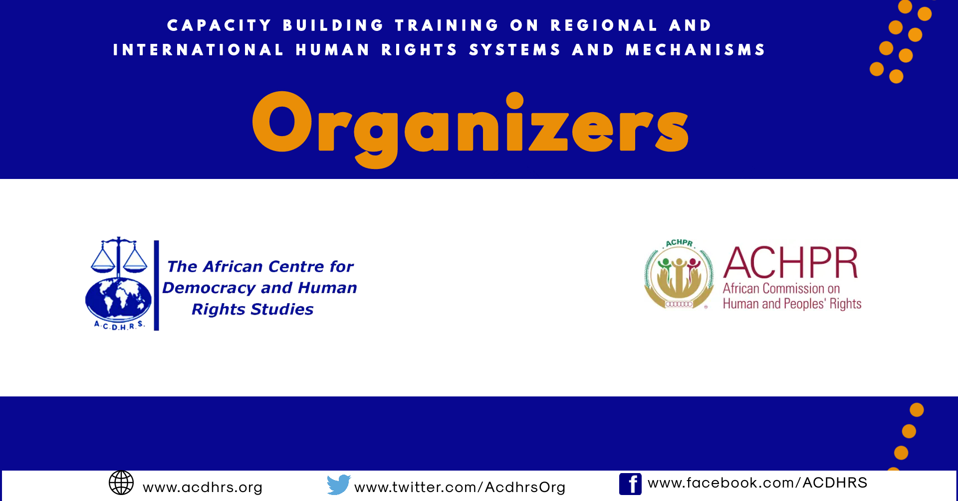 Training – The African Centre for Democracy and Human Rights Studies